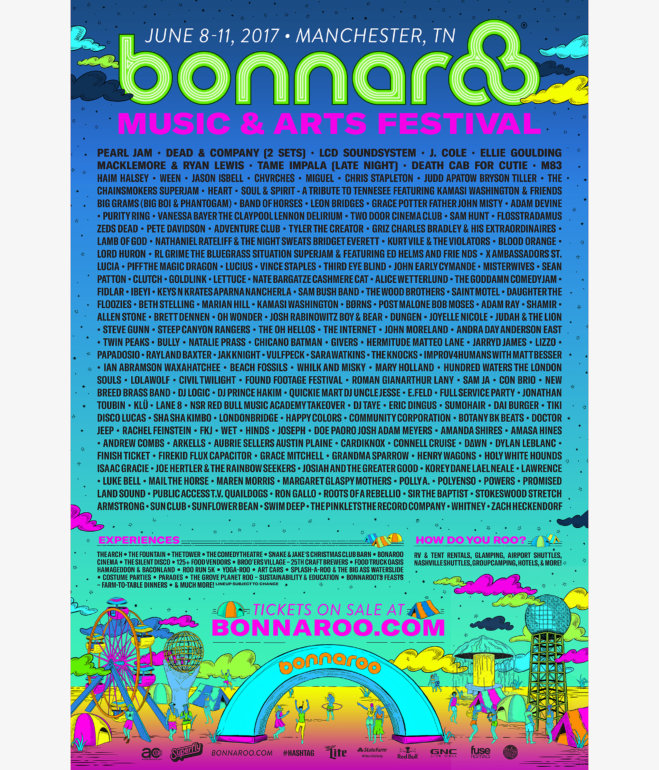 2017 Bonnaroo Music & Arts Festival Poster - ST8MNT BRAND AGENCY