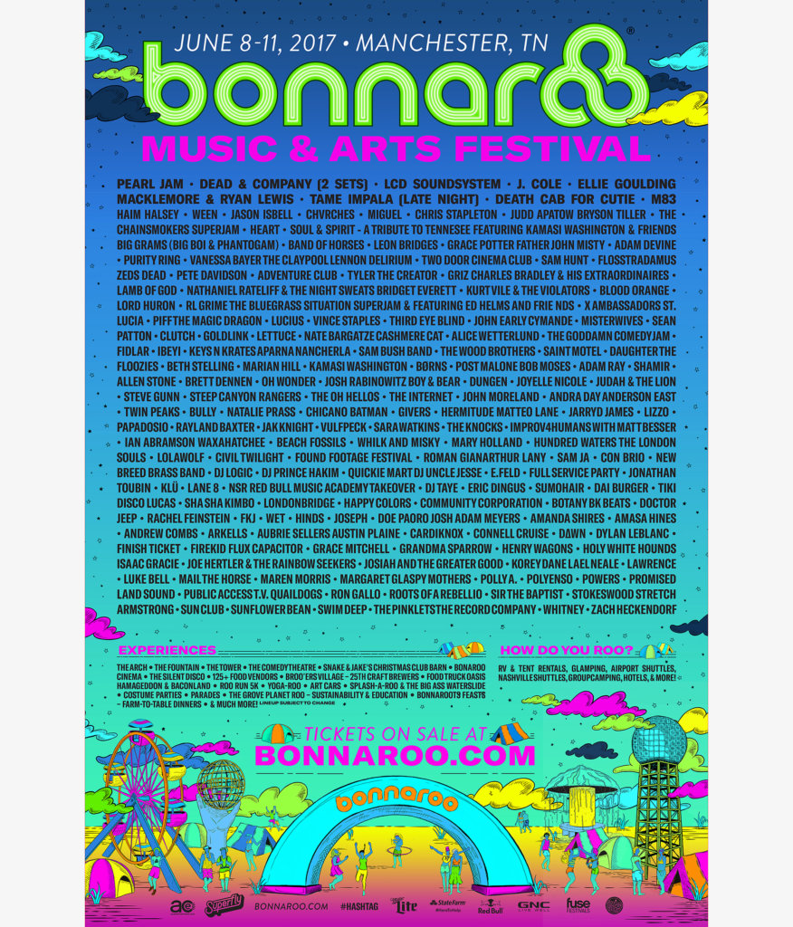 2017 Bonnaroo Music & Arts Festival Poster - ST8MNT BRAND AGENCY
